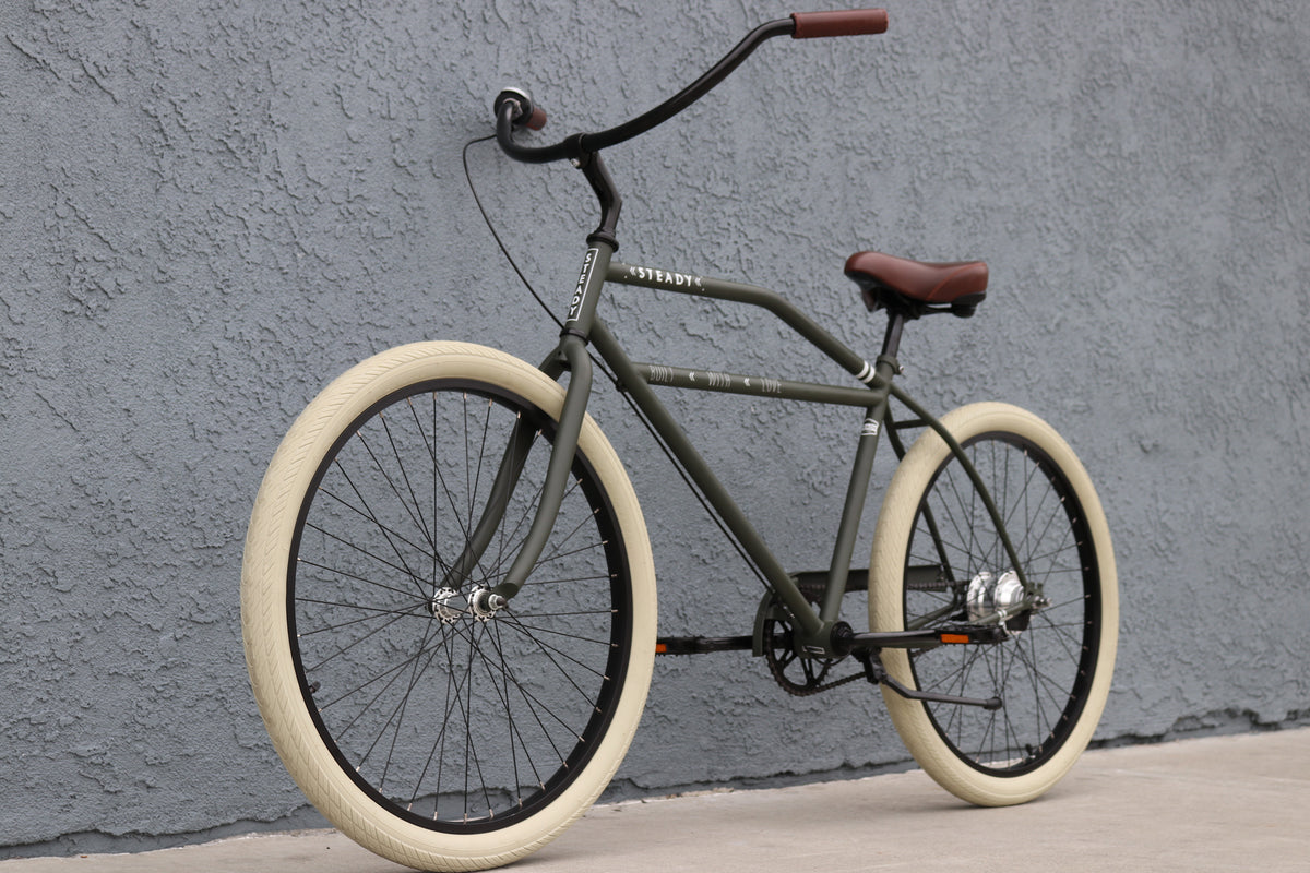 The Steady Classic 5 Speed (Olive Green) - Cafe Racer / Rat Rod Beach ...